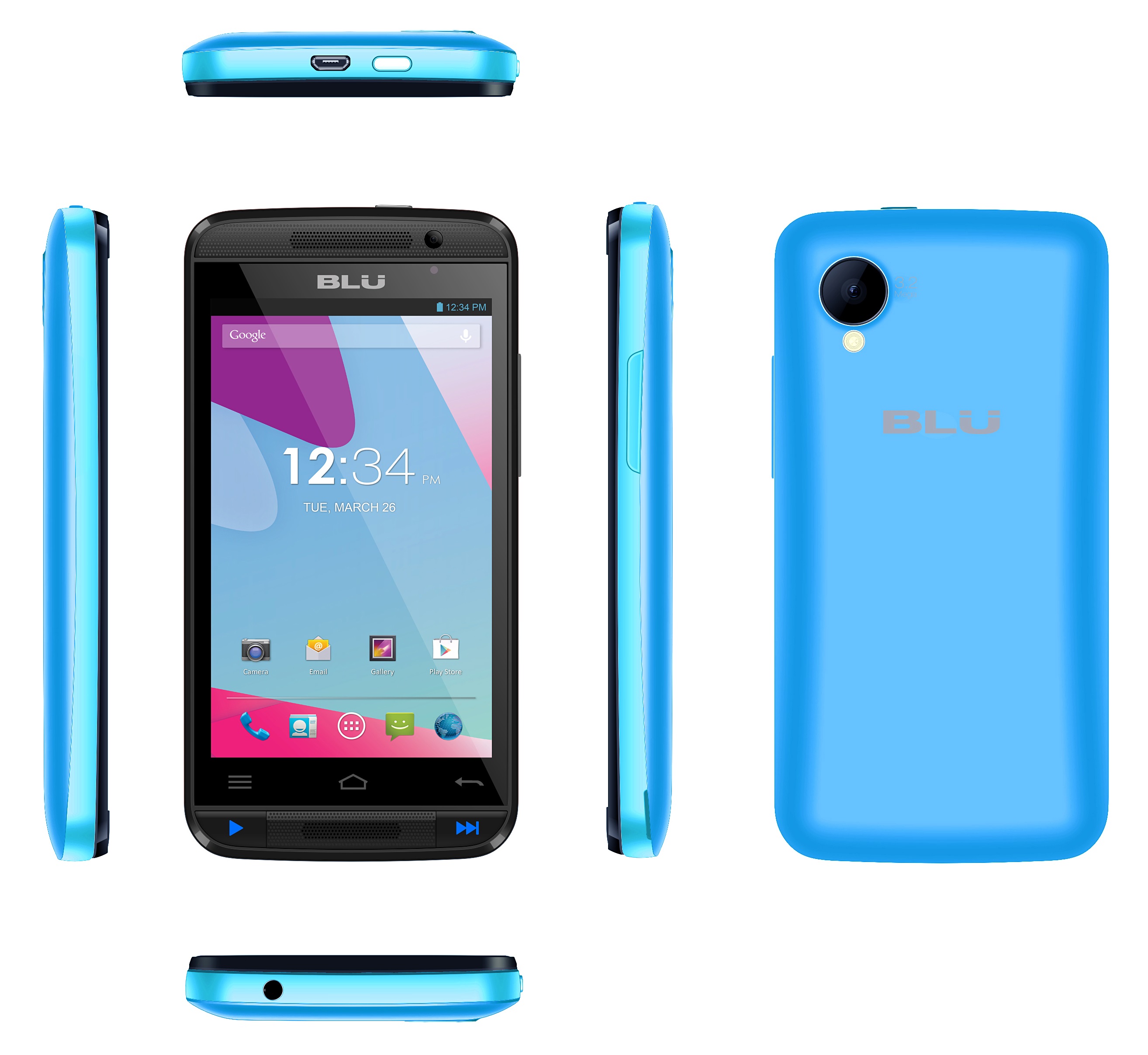 New BLU Dash Music II D330 Unlocked GSM Dual-Core Android Phone (all ...